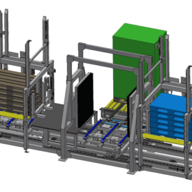 Load Transfer System for Fast Pallet Exchanging (High Speed)
