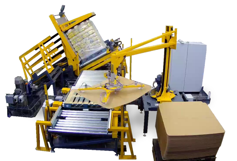 Slip Sheet Dispenser - Stores & Inserts Slip Sheet under Load